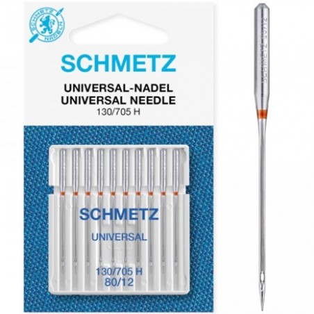 lot de 10 aiguilles universelles n°80 - SCHMETZ - pour coudre à la machine