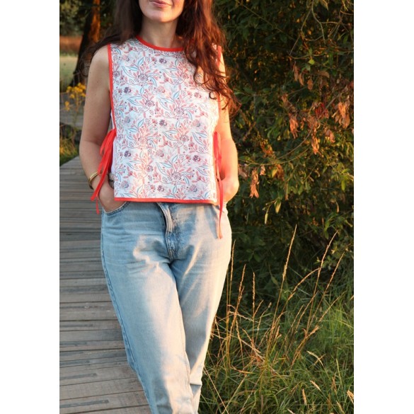 Patron top ou plastron Indira en pdf - Patron vêtement femme Un chat ...