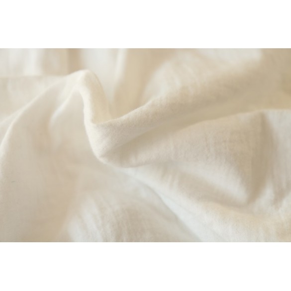 Tissu en double gaze de coton - blanc cassé